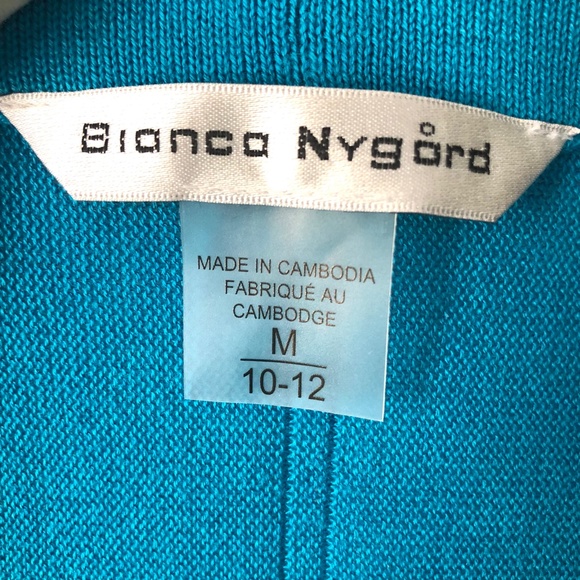 Bianca Nygard | Sweaters | Bianca Nygard Turquoise Open Front Cardigan ...